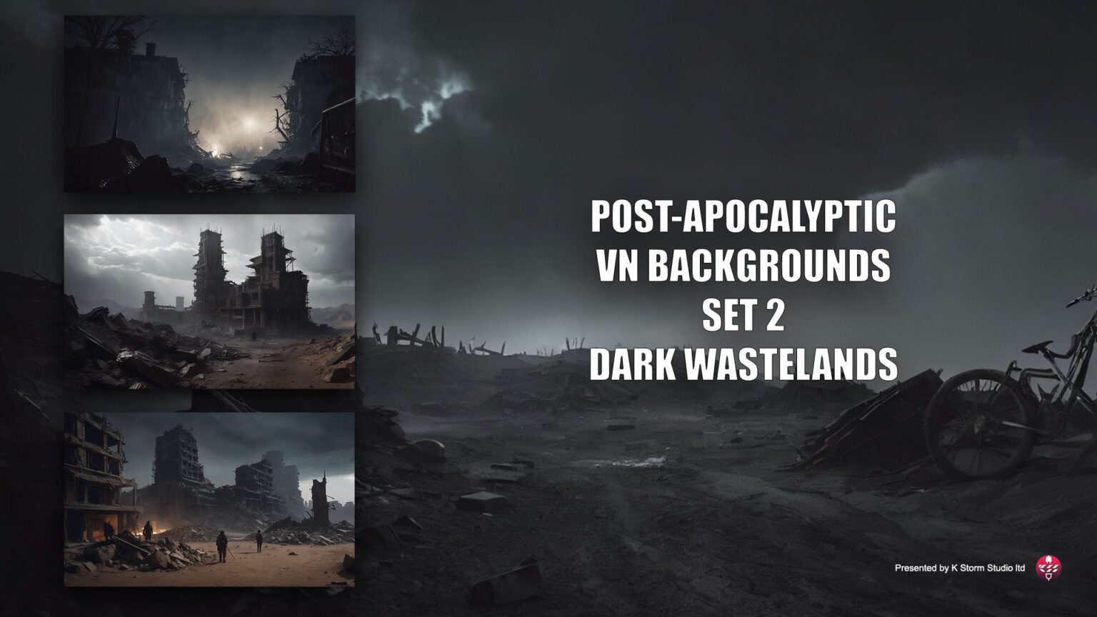 Post-Apocalyptic Set 2 - Dark Wastelands backgrounds - kstormstudio.com